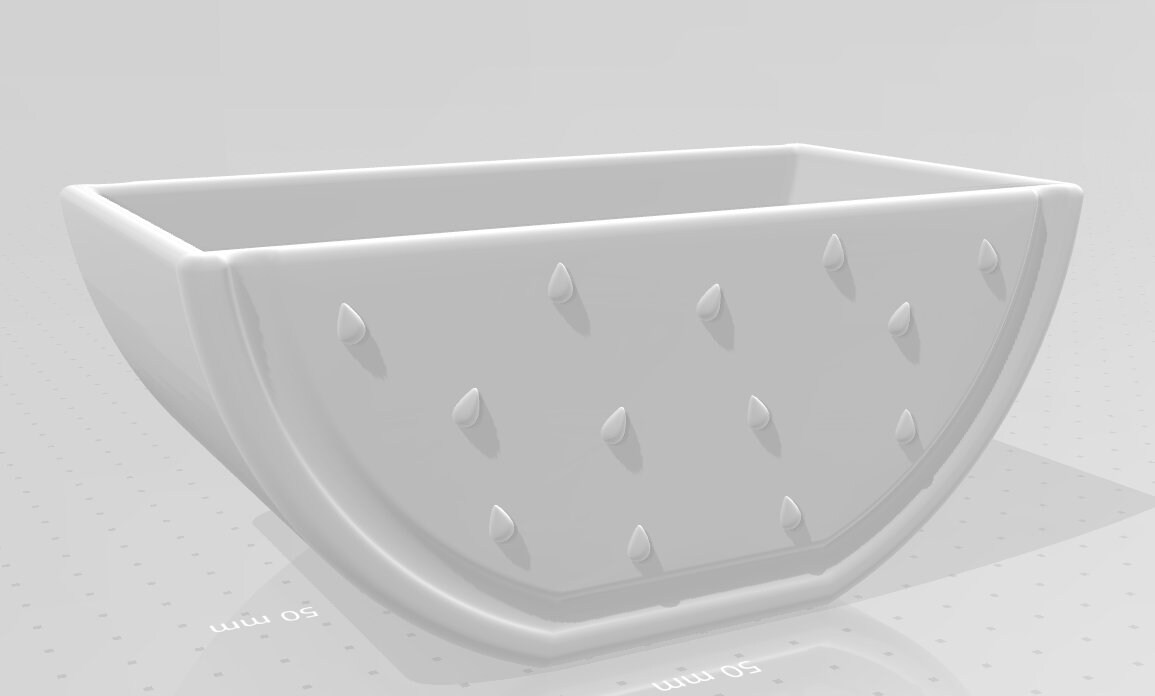 3D MODEL Cute Watermelon Flower Pot Planter STL File - Etsy
