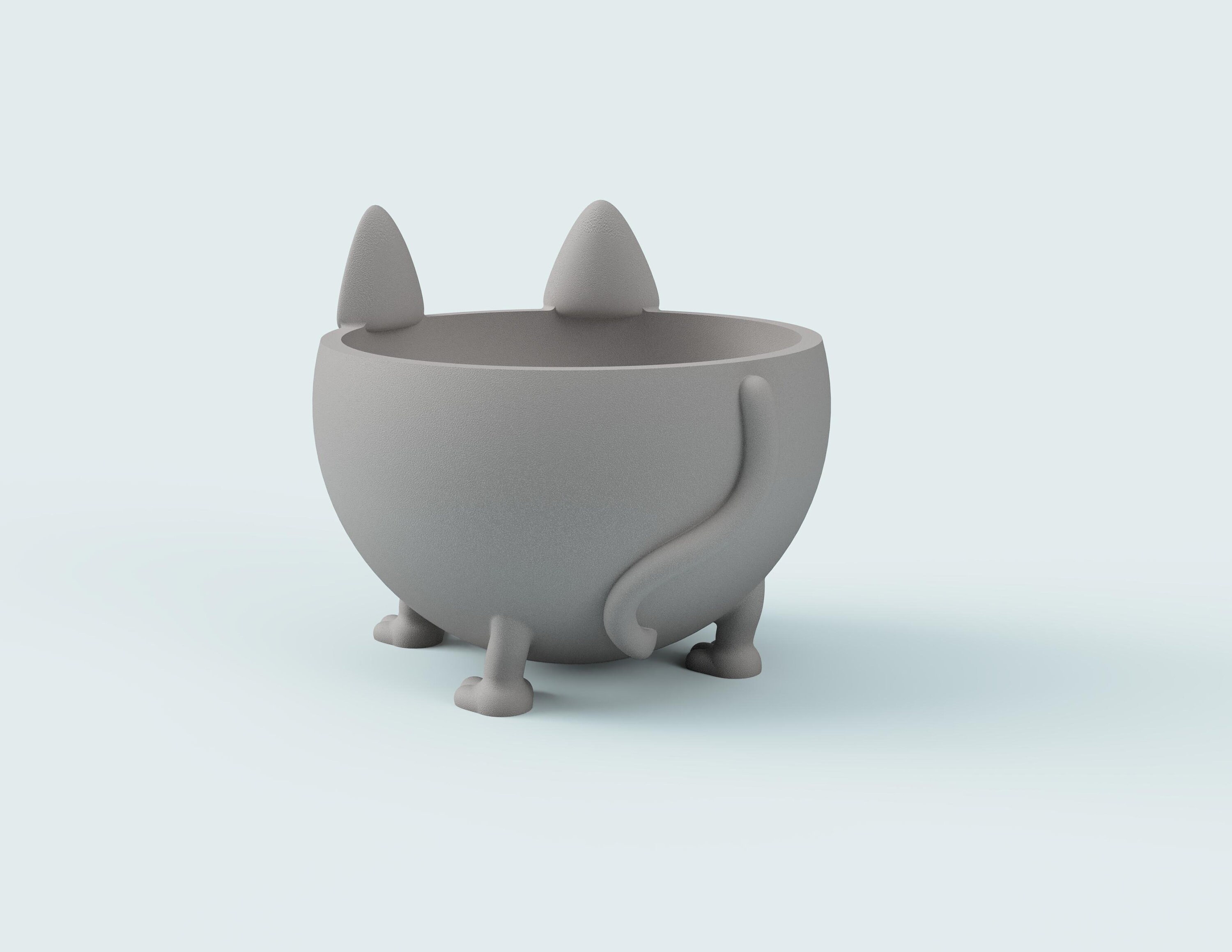 3D MODEL Cute Cat Flower Pot Planter STL File - Etsy