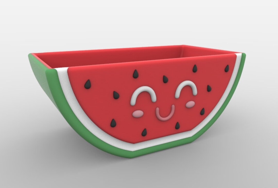 3D MODEL Cute Watermelon Flower Pot Planter STL File - Etsy