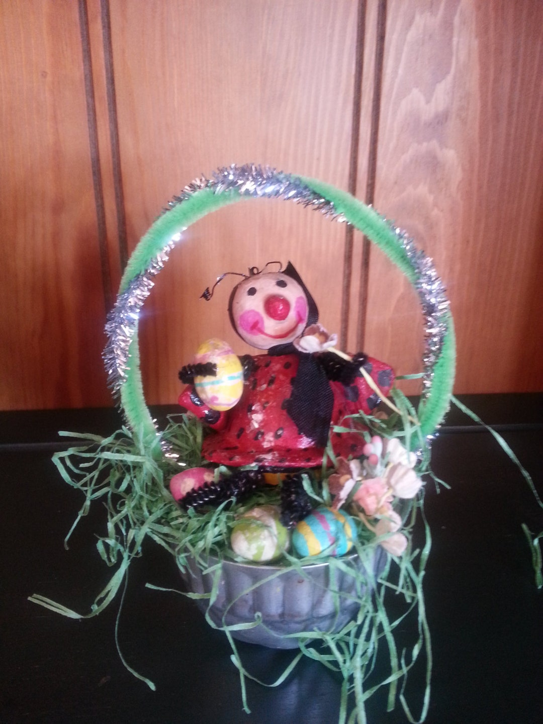 Ladybug// Lady Bug// Basket// Easter// Spring// Decoration// Ornament ...