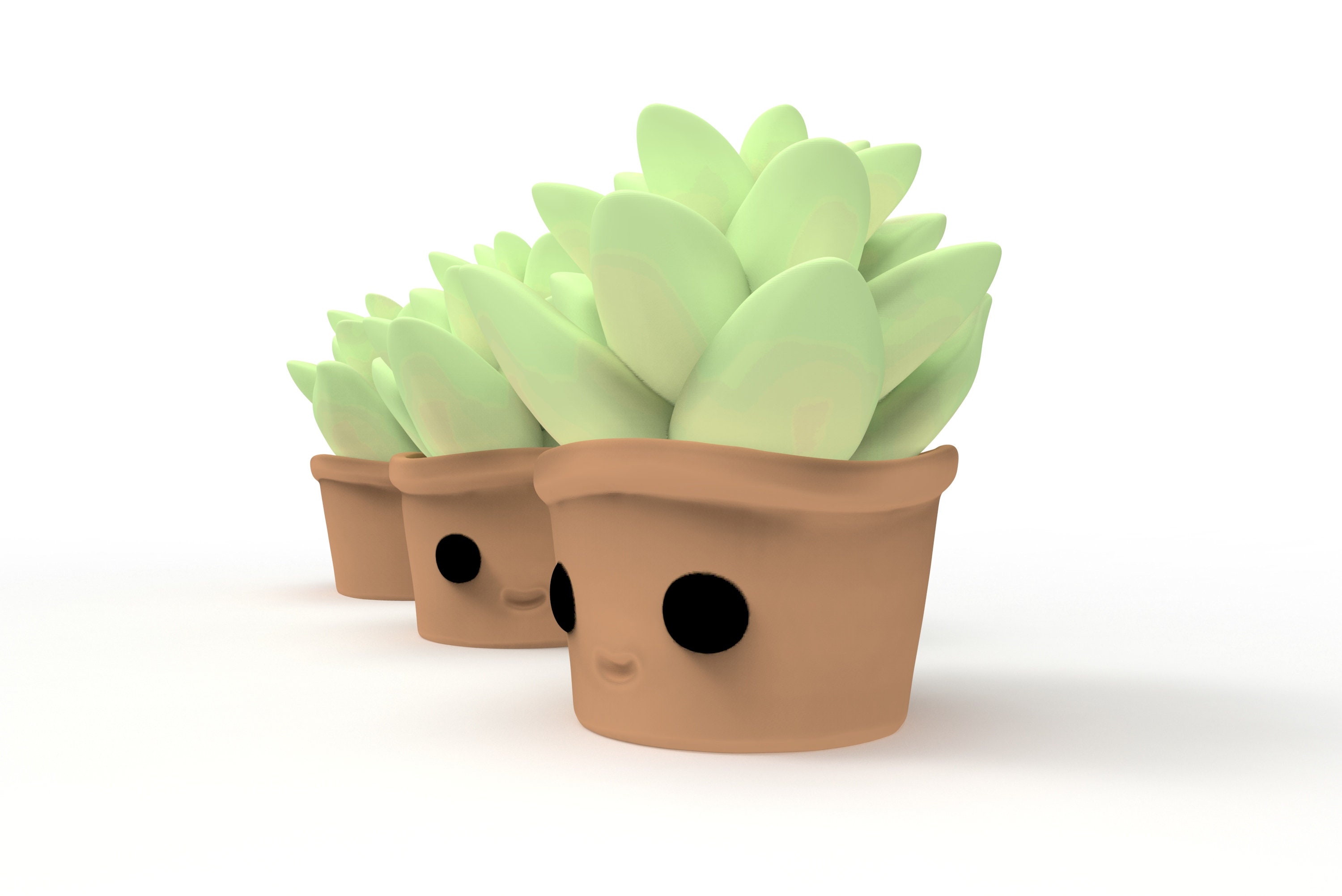 Cute Succulent 3D Printing STL File - Etsy
