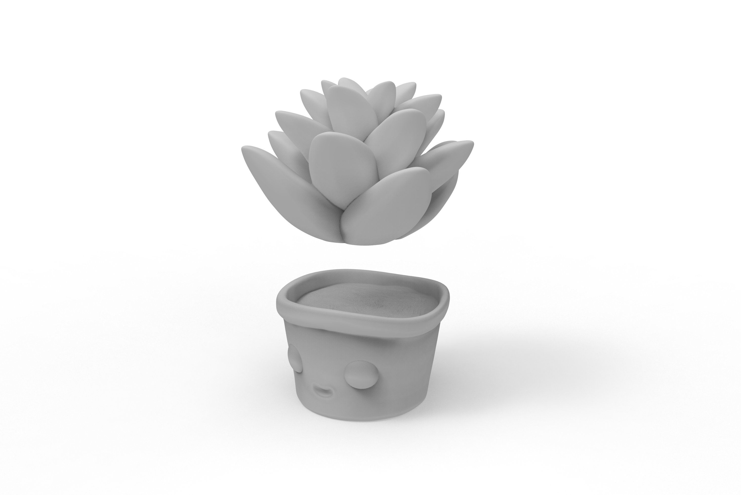 Cute Succulent 3D Printing STL File - Etsy