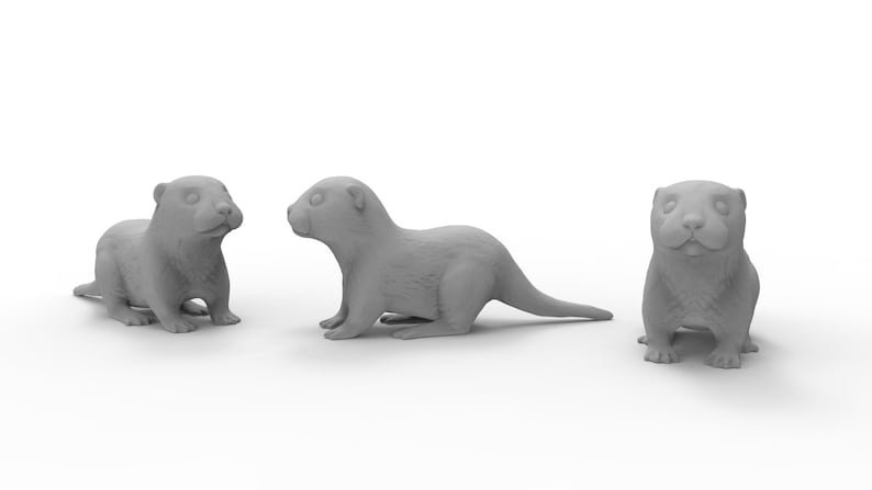 Baby Otter 3D Printing STL - Etsy