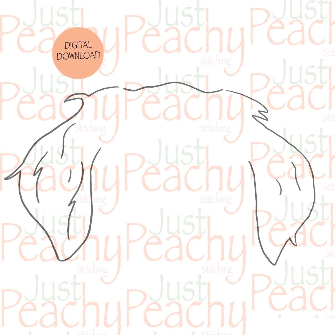 Golden Retriever Ears PNG | Digital Download for Embroidery ...