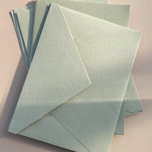 Sage Green Recycled Envelopes Torn Edge, Pointy Flaps, Hand Made Paper ...