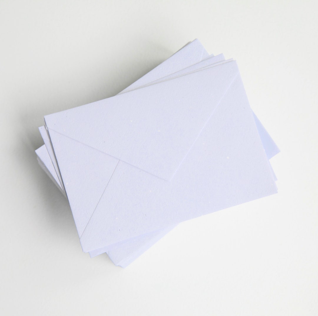 White Recycled Envelopes Pointy Flaps, Organic Edges, Hand Made Paper ...