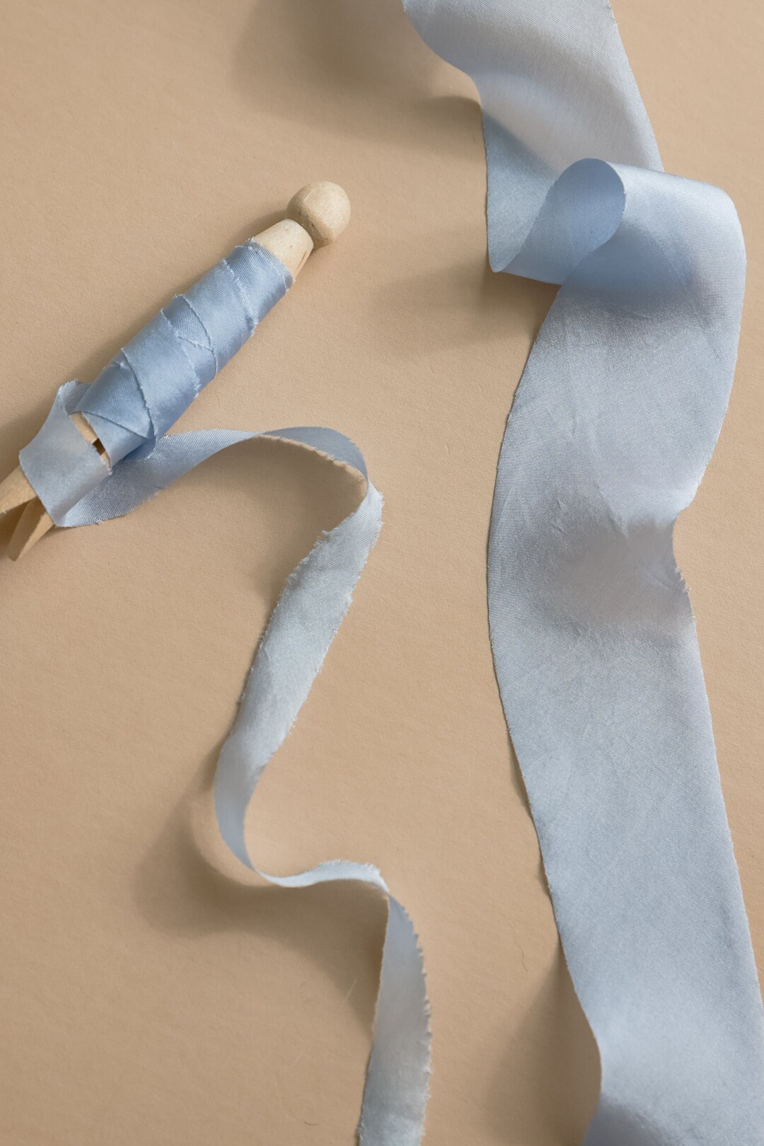 Silk Ribbon Dusty Blue Habotai Silk Plant Based, Hand Dyed Silk Ribbons ...