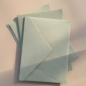 Sage Green Recycled Envelopes Torn Edge, Pointy Flaps, Hand Made Paper ...