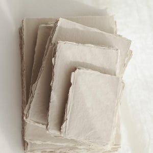 Wedding Handmade Stationery Paper, Beige Cotton Rag Paper, Deckled ...