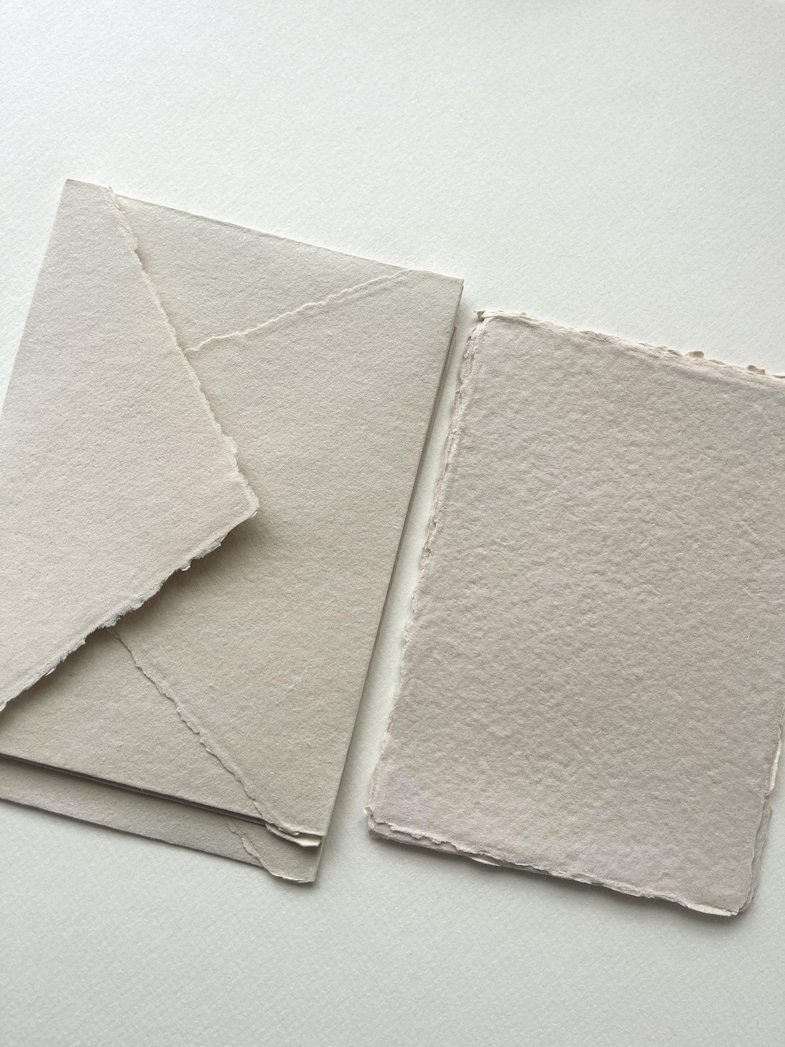 Beige Cotton Rag Envelopes 10 Pack | Sandy Beige Deckle Edge Envelopes ...
