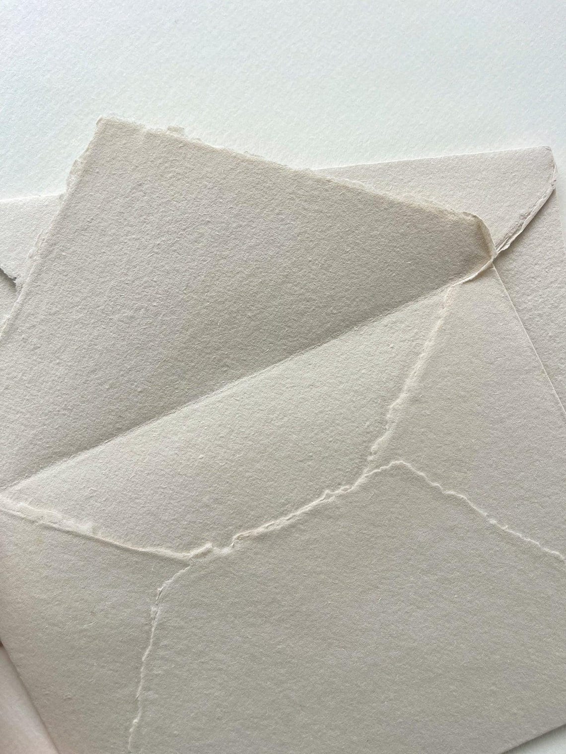 Beige Cotton Rag Envelopes 10 Pack | Sandy Beige Deckle Edge Envelopes ...