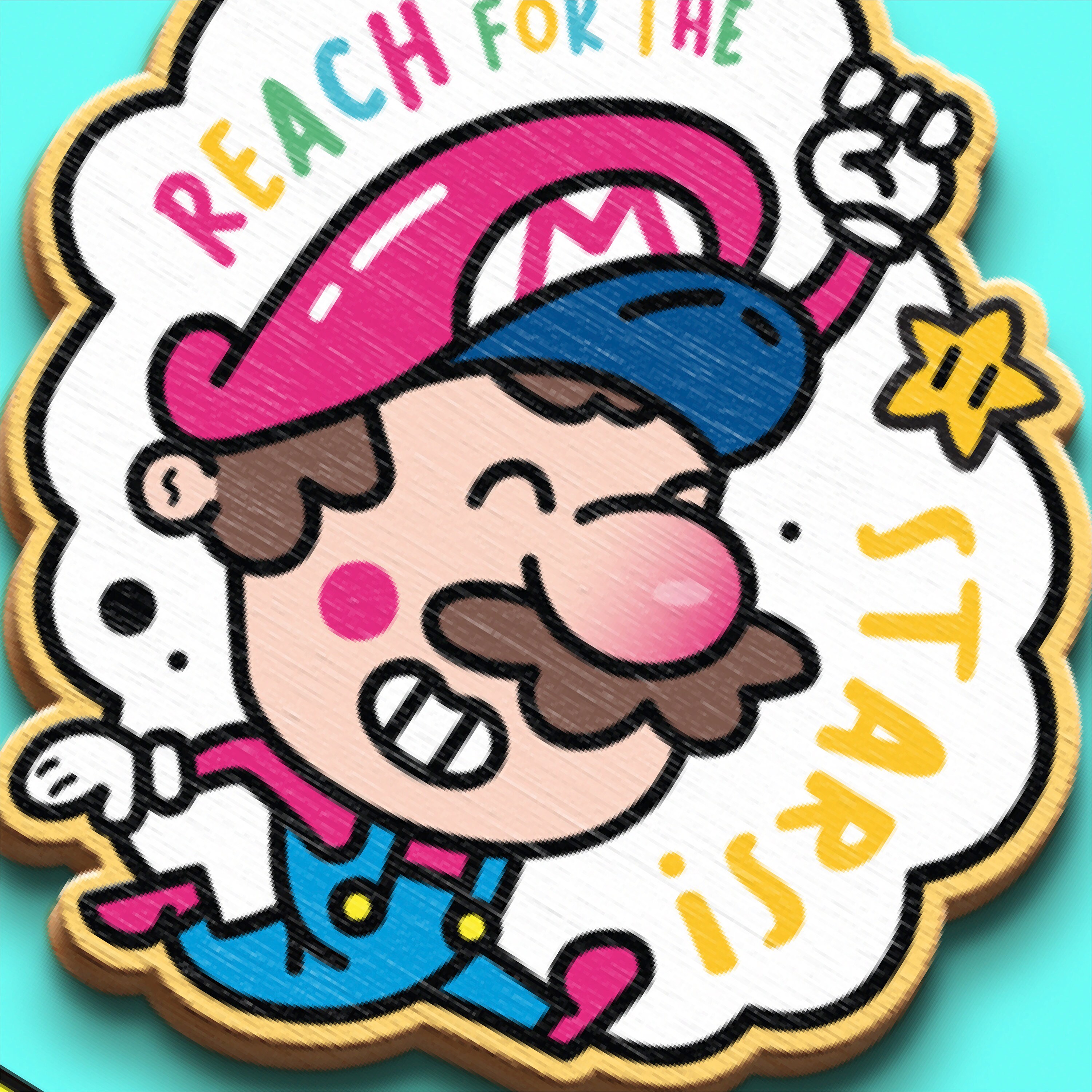 Super Mario Wooden Pin Super Mario Gifts Mario Fan Art - Etsy UK