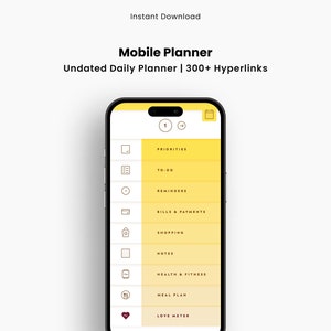Digital Mobile Planner, Digital Pocket Planner, iPhone Digital Planner ...