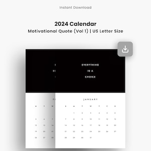 2024 Calendar | Motivational | Inspirational | Positive and Affirmation ...