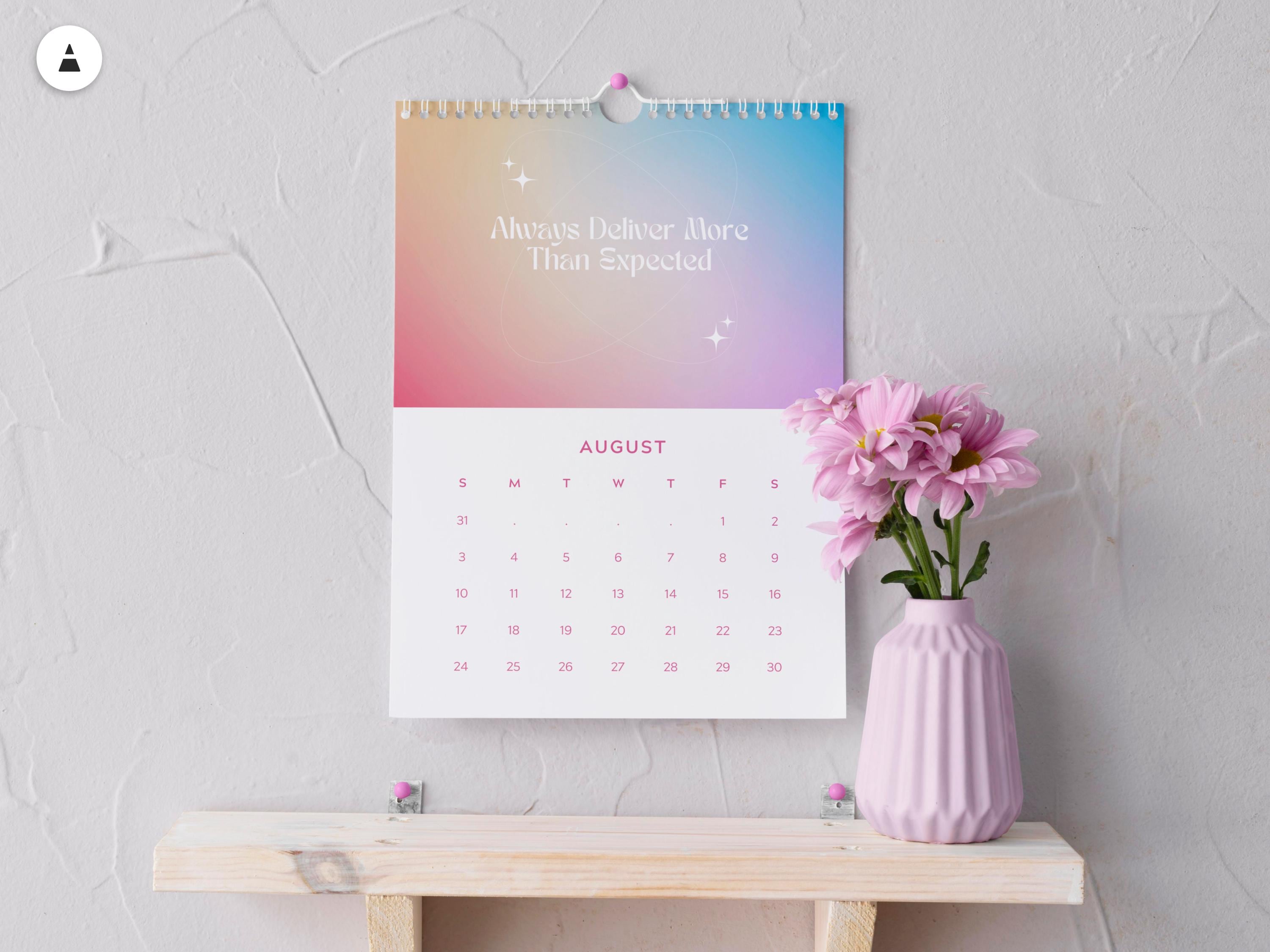 2025 Calendar | Printable Affirmation Calendar With Motivational Quotes ...