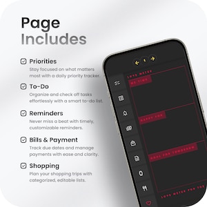 Digital Mobile Planner, Digital Pocket Planner, iPhone Digital Planner ...