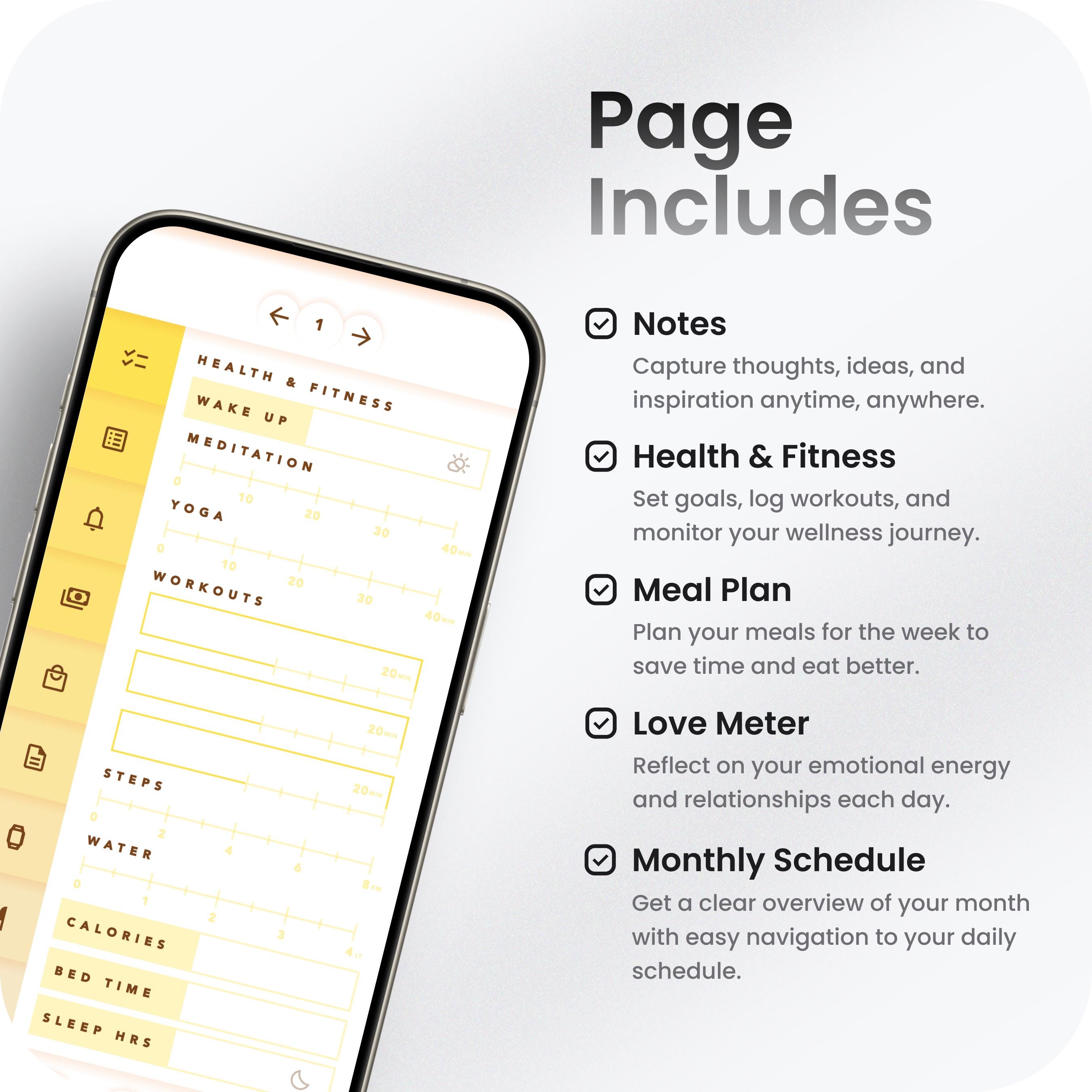 Digital Mobile Planner, Digital Pocket Planner, iPhone Digital Planner ...