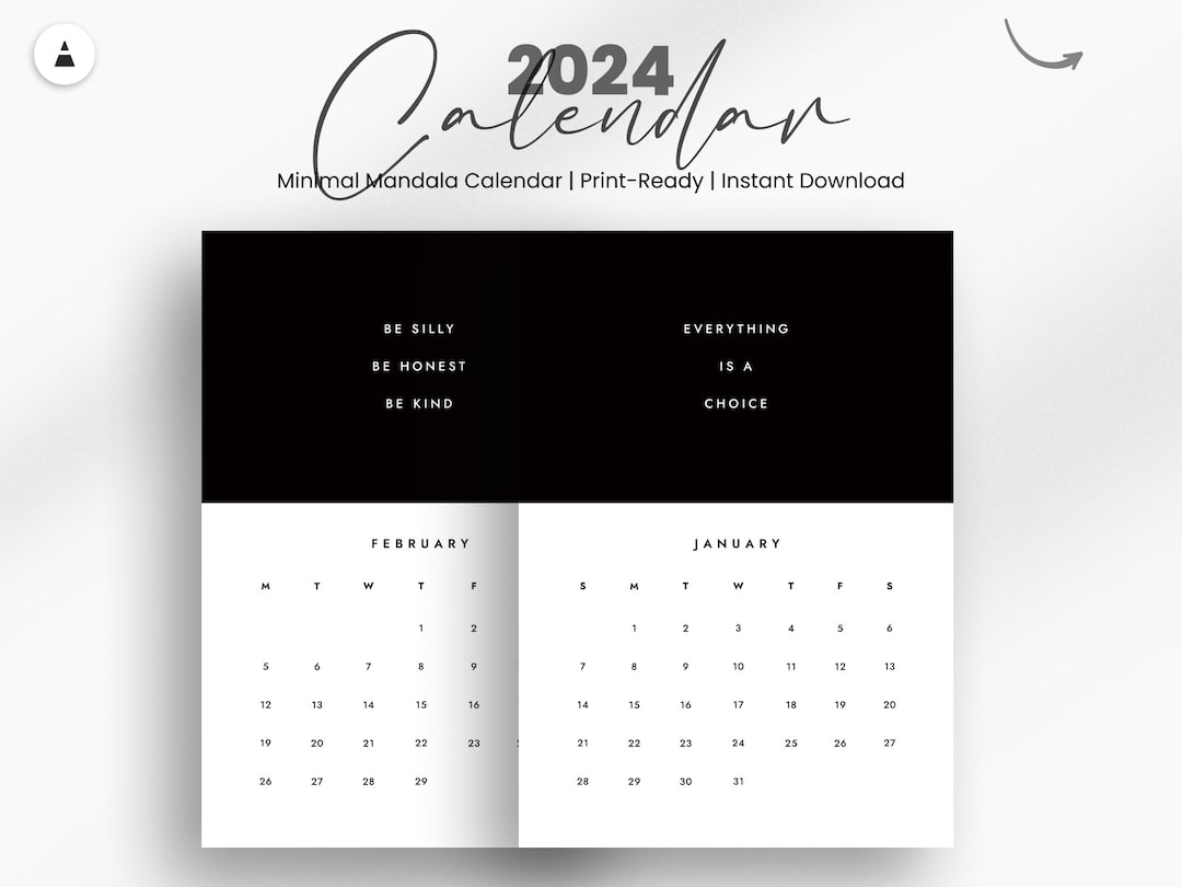 2024 Calendar | Motivational | Inspirational | Positive and Affirmation ...