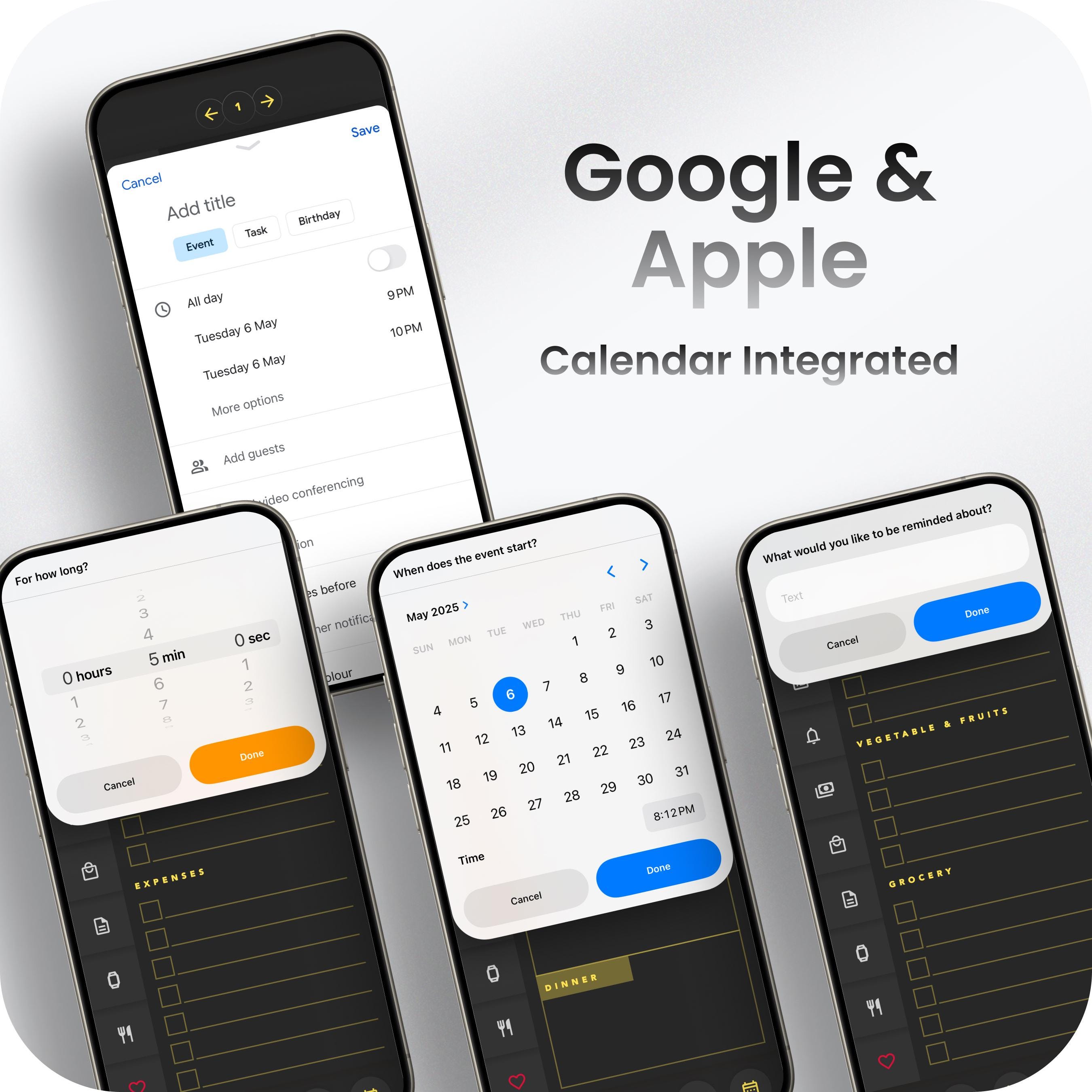 Digital Mobile Planner, Digital Pocket Planner, iPhone Digital Planner ...