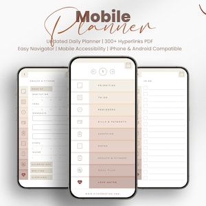 Digital Mobile Planner, Digital Pocket Planner, iPhone Digital Planner ...