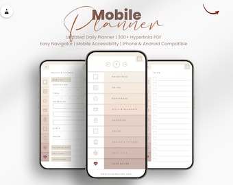 Digital Mobile Planner, Digital Pocket Planner, iPhone Digital Planner ...