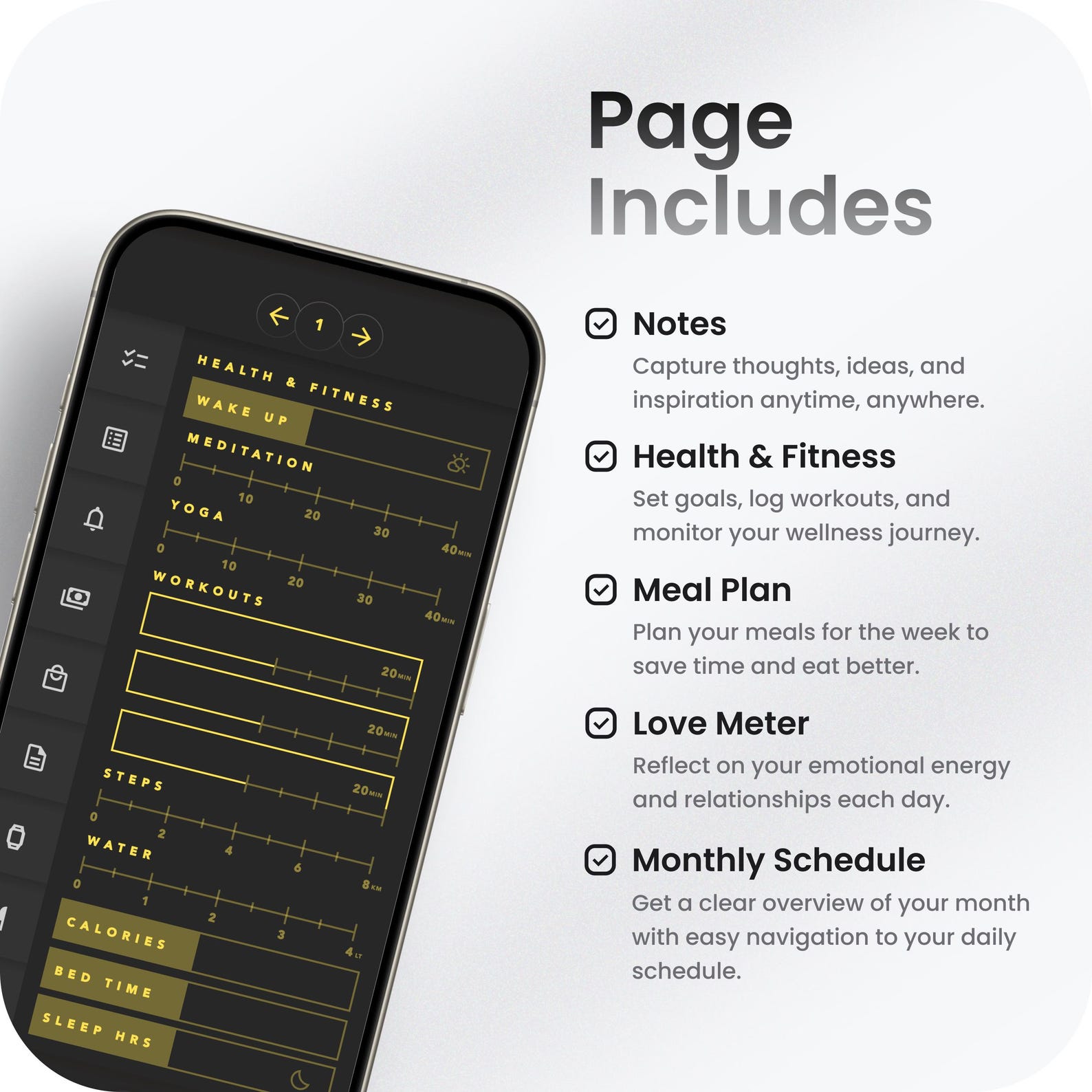 Digital Mobile Planner, Digital Pocket Planner, iPhone Digital Planner ...