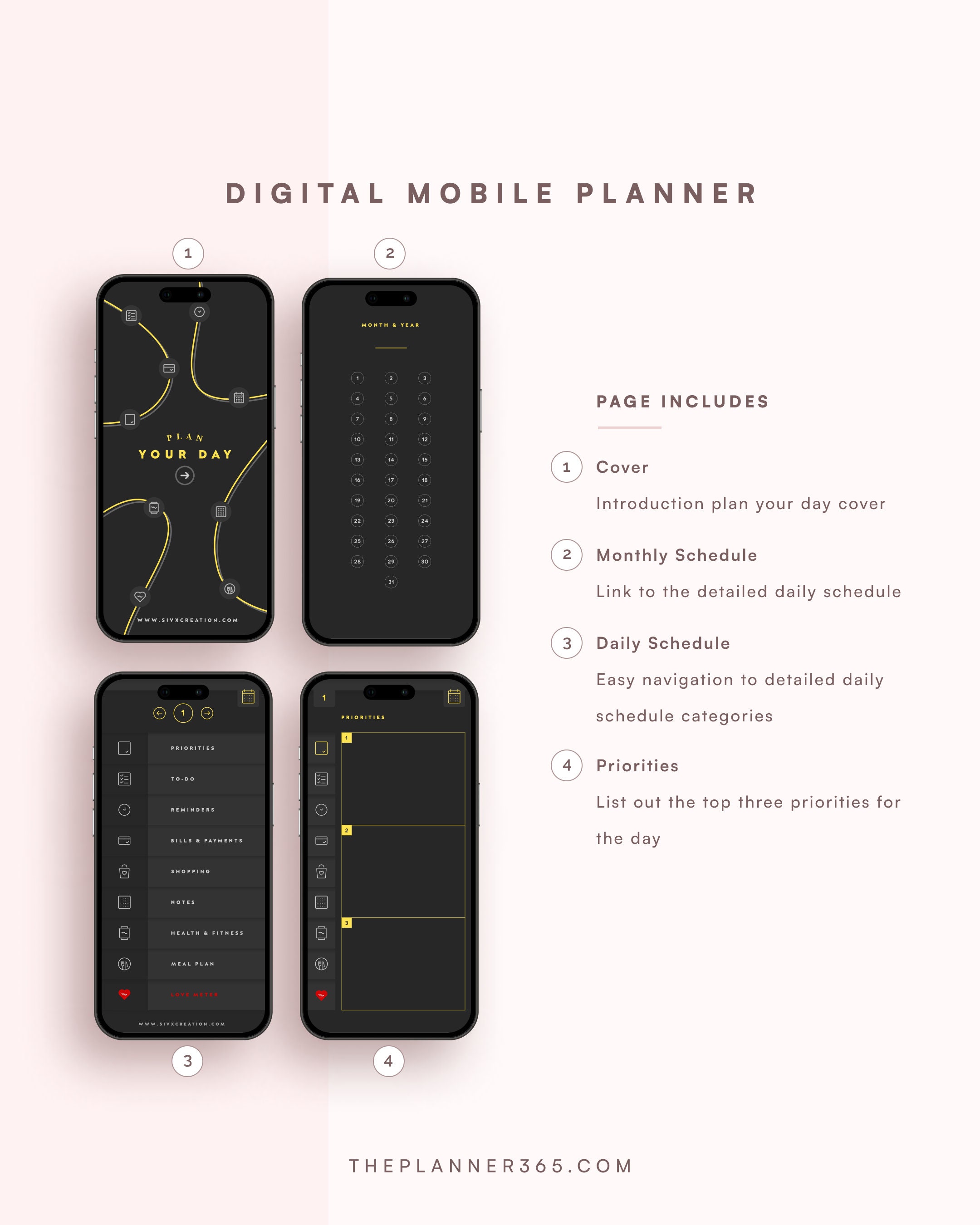 Digital Mobile Planner Digital Pocket Planner iPhone Digital - Etsy