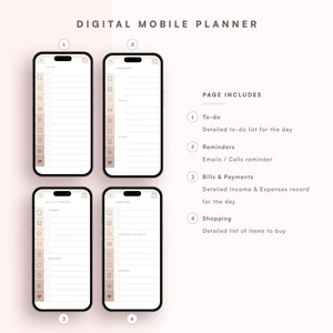 Digital Mobile Planner, Digital Pocket Planner, iPhone Digital Planner ...