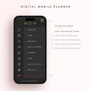 Digital Mobile Planner, Digital Pocket Planner, iPhone Digital Planner ...
