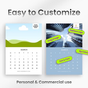 2025 Calendar | Editable Canva Template | Printable & Personalized ...