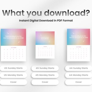 2025 Calendar | Printable Affirmation Calendar With Motivational Quotes ...