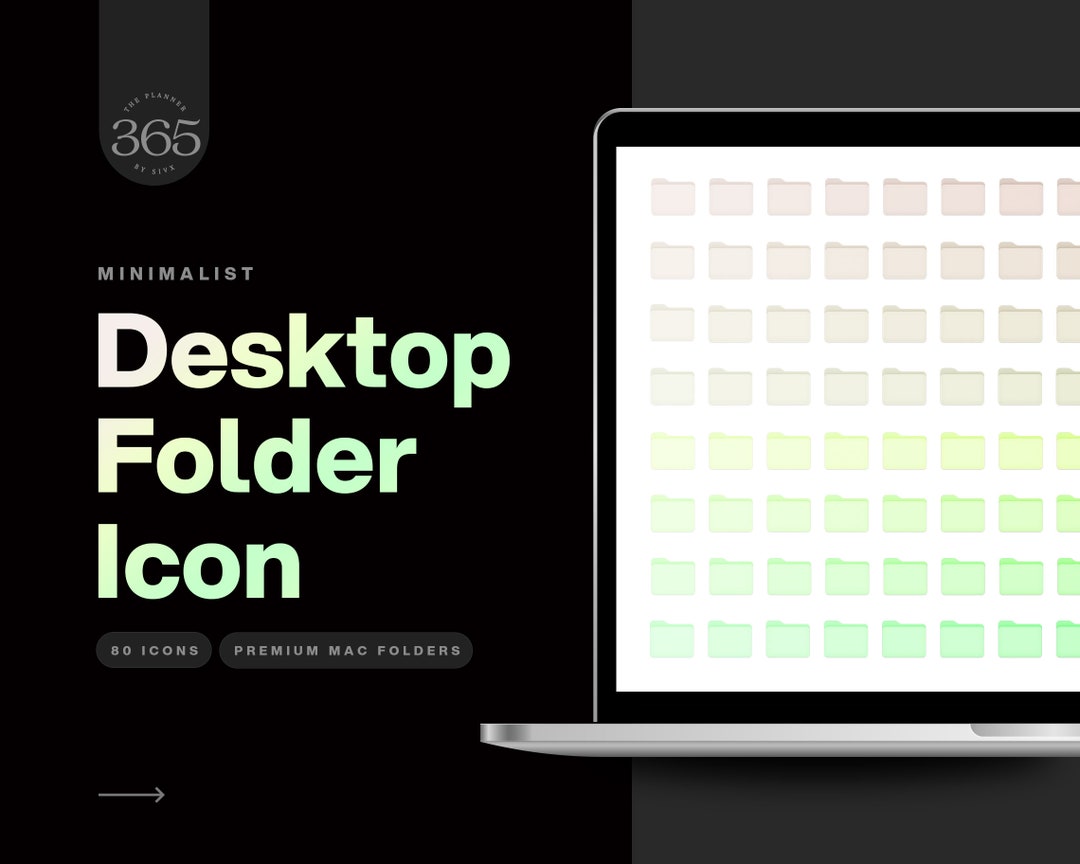 Desktop Folder Icons for MacBook and Imac, Minimalist Design - Etsy