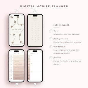 Digital Mobile Planner, Digital Pocket Planner, iPhone Digital Planner ...