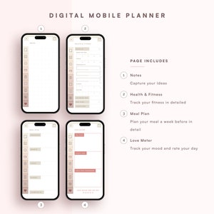 Digital Mobile Planner, Digital Pocket Planner, iPhone Digital Planner ...
