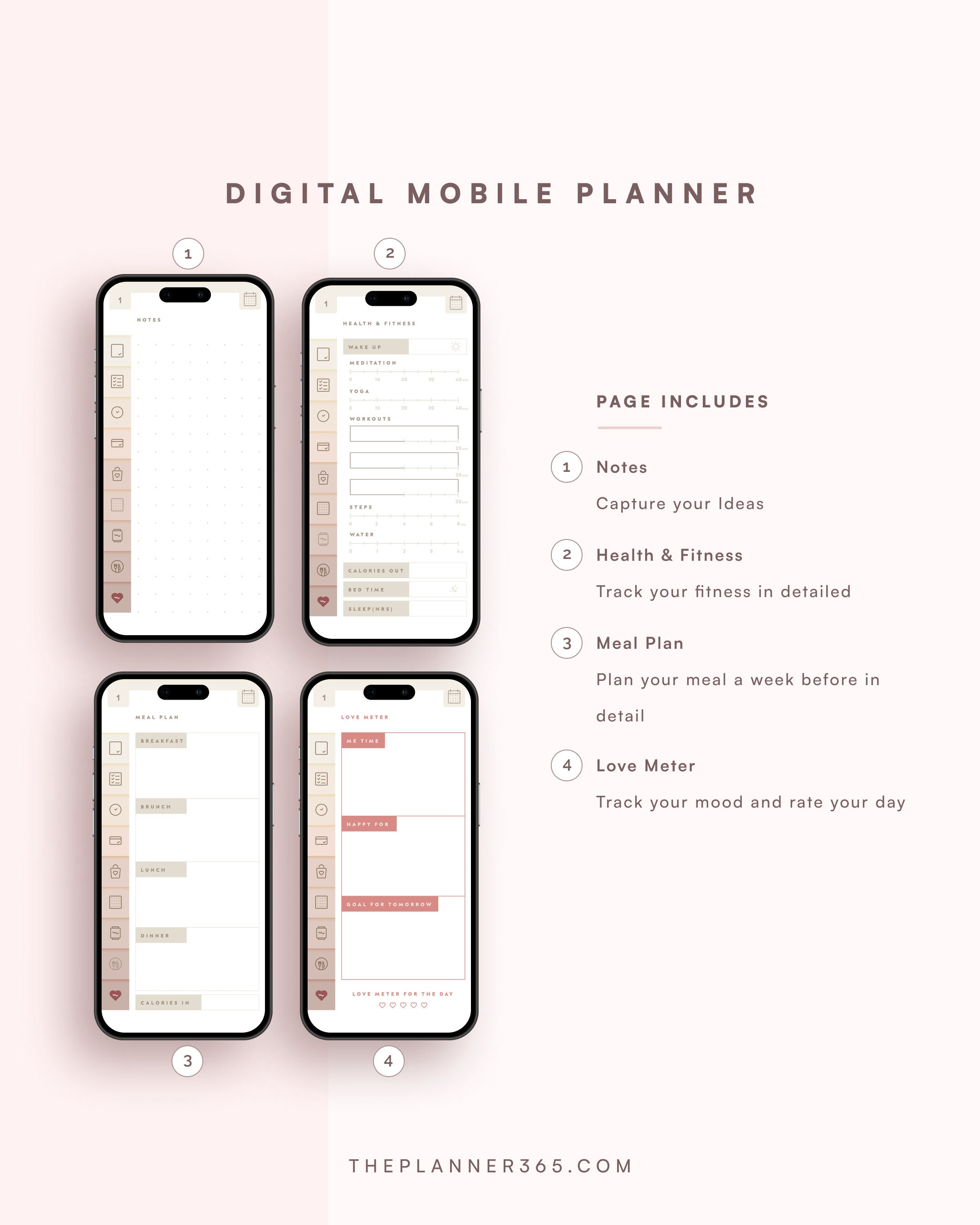 Digital Mobile Planner, Digital Pocket Planner, iPhone Digital Planner ...