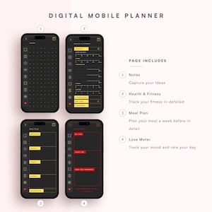 Digital Mobile Planner, Digital Pocket Planner, iPhone Digital Planner ...