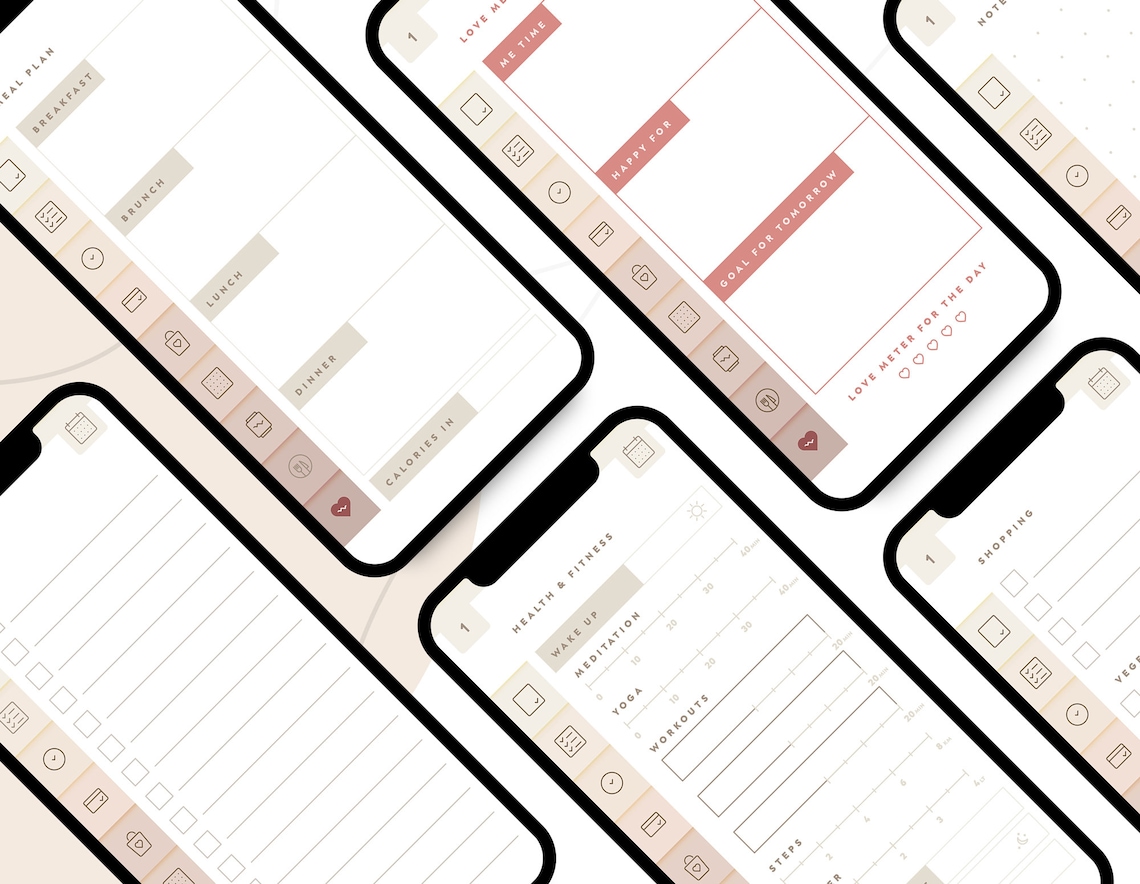 Digital Mobile Planner Digital Pocket Planner Iphone Digital - Etsy