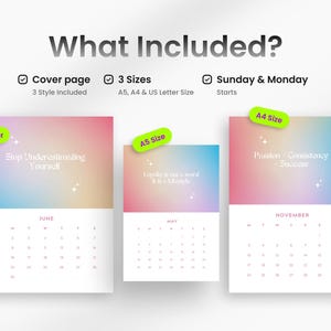 2025 Affirmation Calendar: Printable Motivational Quotes (PDF) - Etsy