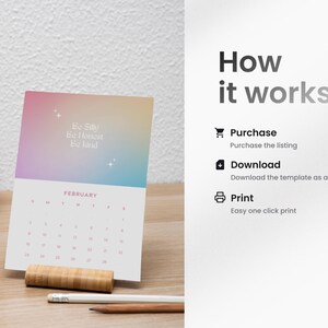 2025 Affirmation Calendar: Printable Motivational Quotes (PDF) - Etsy