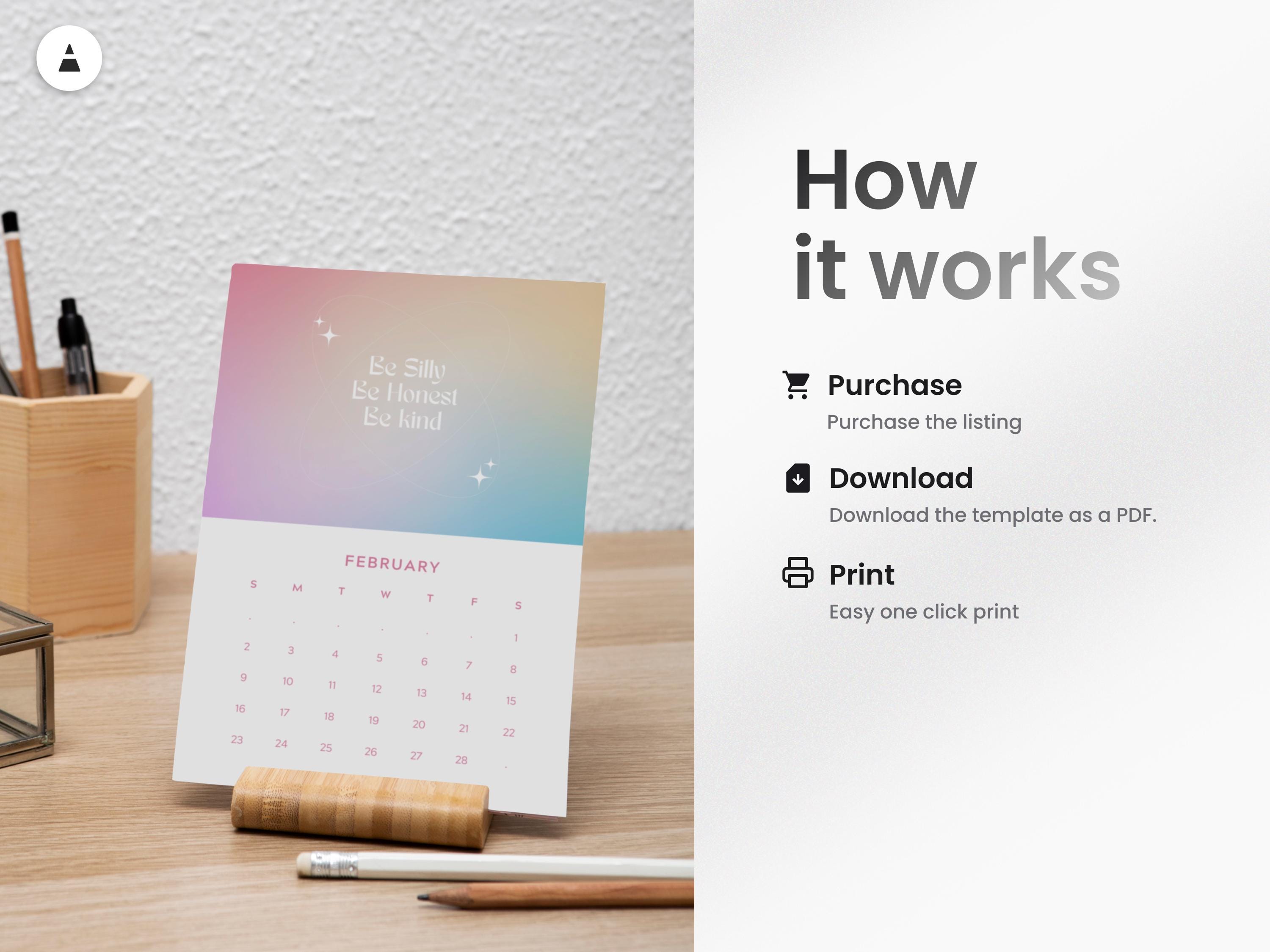 2025 Affirmation Calendar: Printable Motivational Quotes (PDF) - Etsy