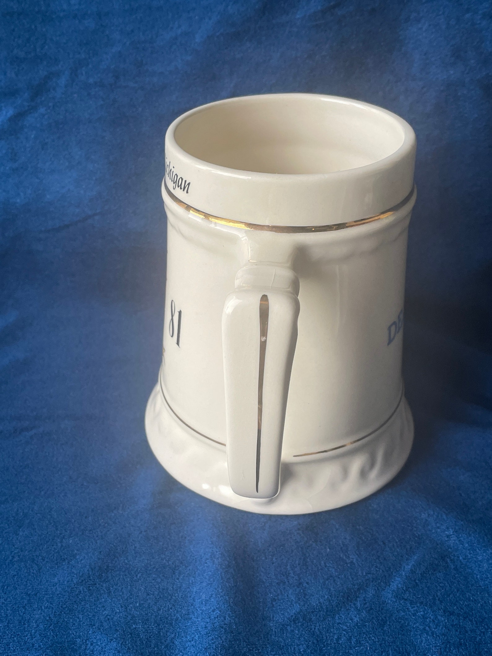 1981 Michigan Wolverines Stein: Vintage Sigma Phi Epsilon Ceramic Beer ...