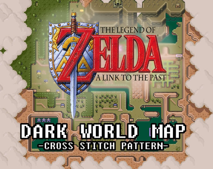 Legend of Zelda: A Link to the Past DARK World Map PDF Pattern - Etsy