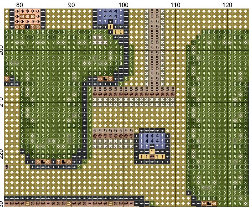 Legend of Zelda: A Link to the Past DARK World Map (PDF Pattern) - Etsy