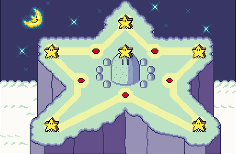 Super Mario World ALL WORLDS Maps Cross Stitch Pattern | Etsy Canada