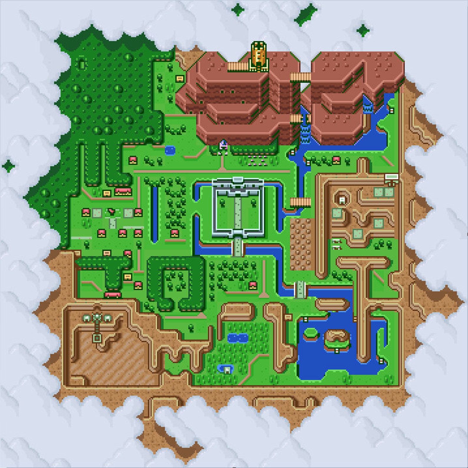 Legend of Zelda: A Link to the Past LIGHT and DARK World Maps! (PDF ...