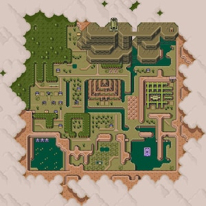 Legend of Zelda: A Link to the Past DARK World Map (PDF Pattern) - Etsy