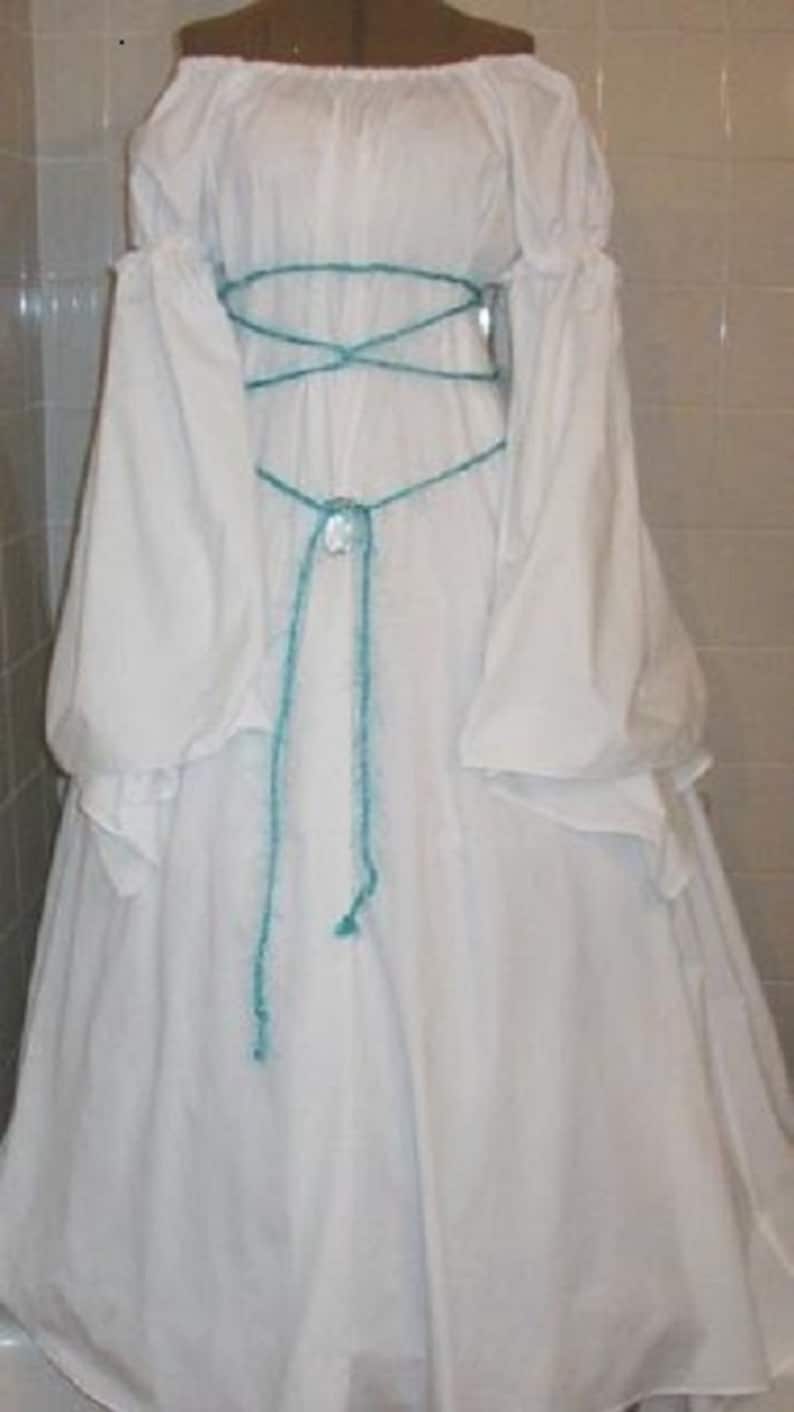 Renaissance Chemise Style Reenactment Costume Gown White - Etsy