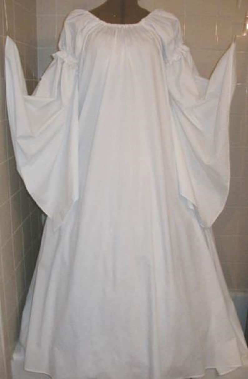 Renaissance Chemise Style Reenactment Costume Gown White - Etsy