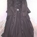 Black Goth Long Renaissance Chemise Style Puff Sleeve Shoulder & Long ...