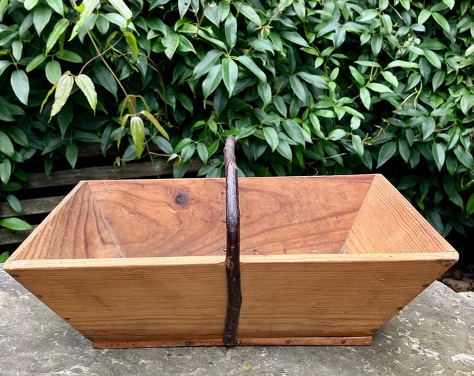 A French Trug, Wooden, Rectangular, Vintage. - Etsy UK